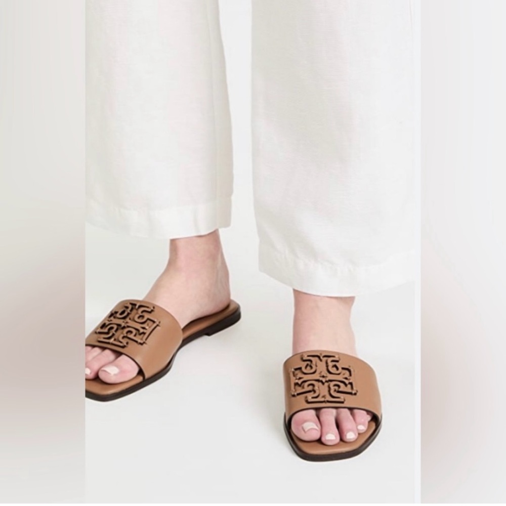 Tory Burch Ines Slide Almond Flour Size 8 - Gem